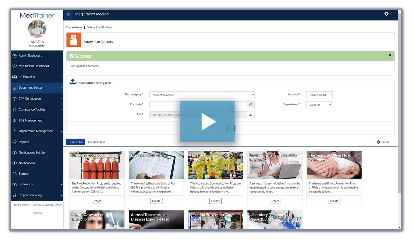 Digital Safety Plans with MedTrainer