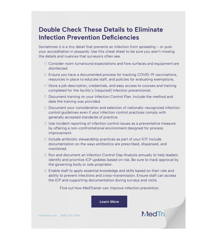 MedTrainer Infection Control Guide